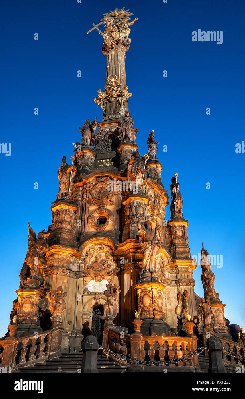Night Photo of Holy Trinity Column Stock Photo - Alamy