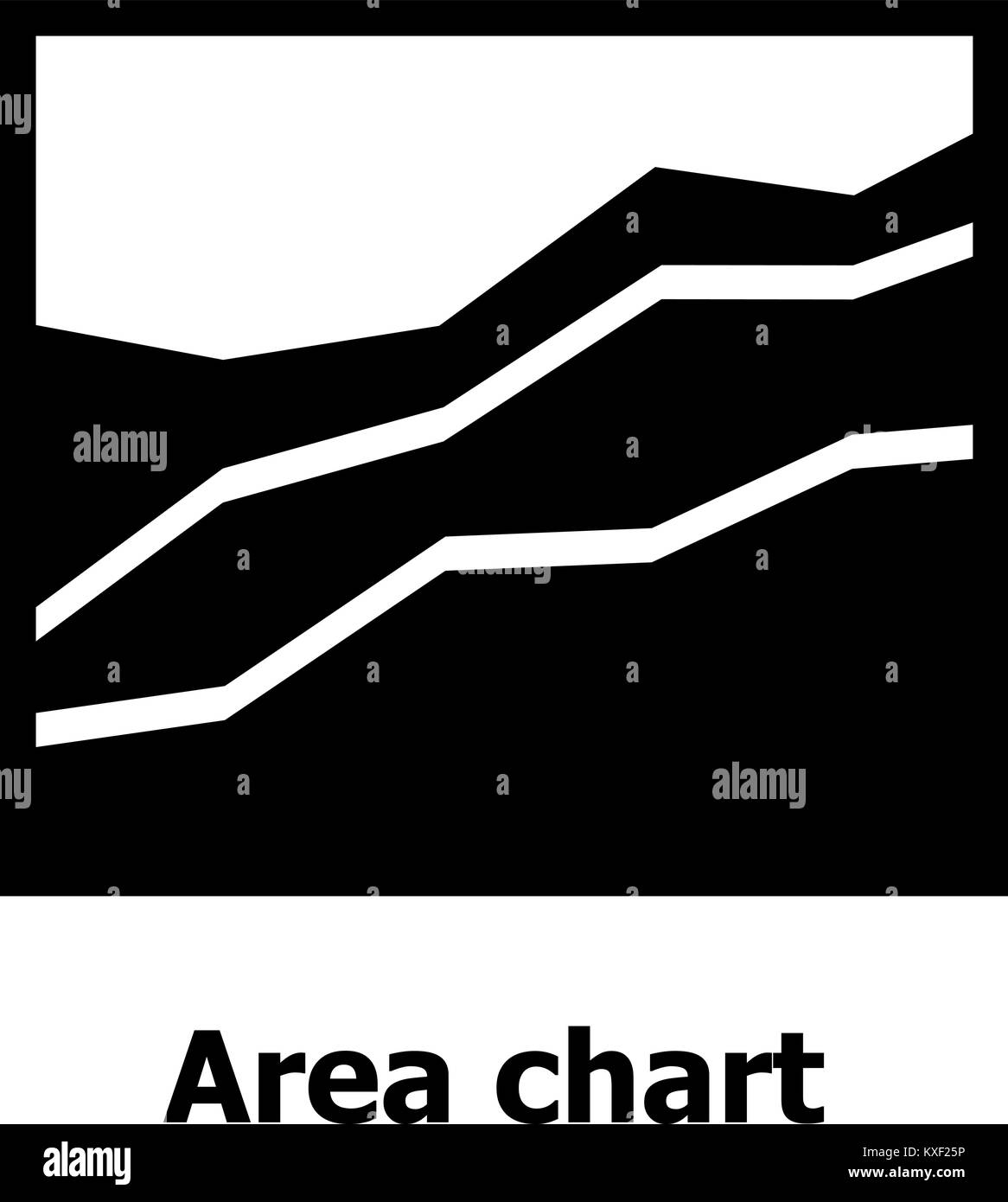 Area chart icon, simple style Stock Vector Image & Art - Alamy