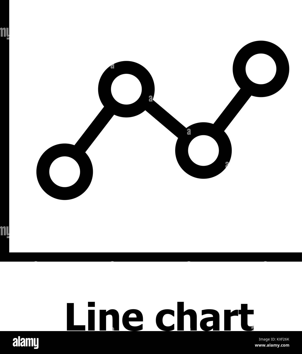 Line chart icon, simple style Stock Vector Image & Art - Alamy