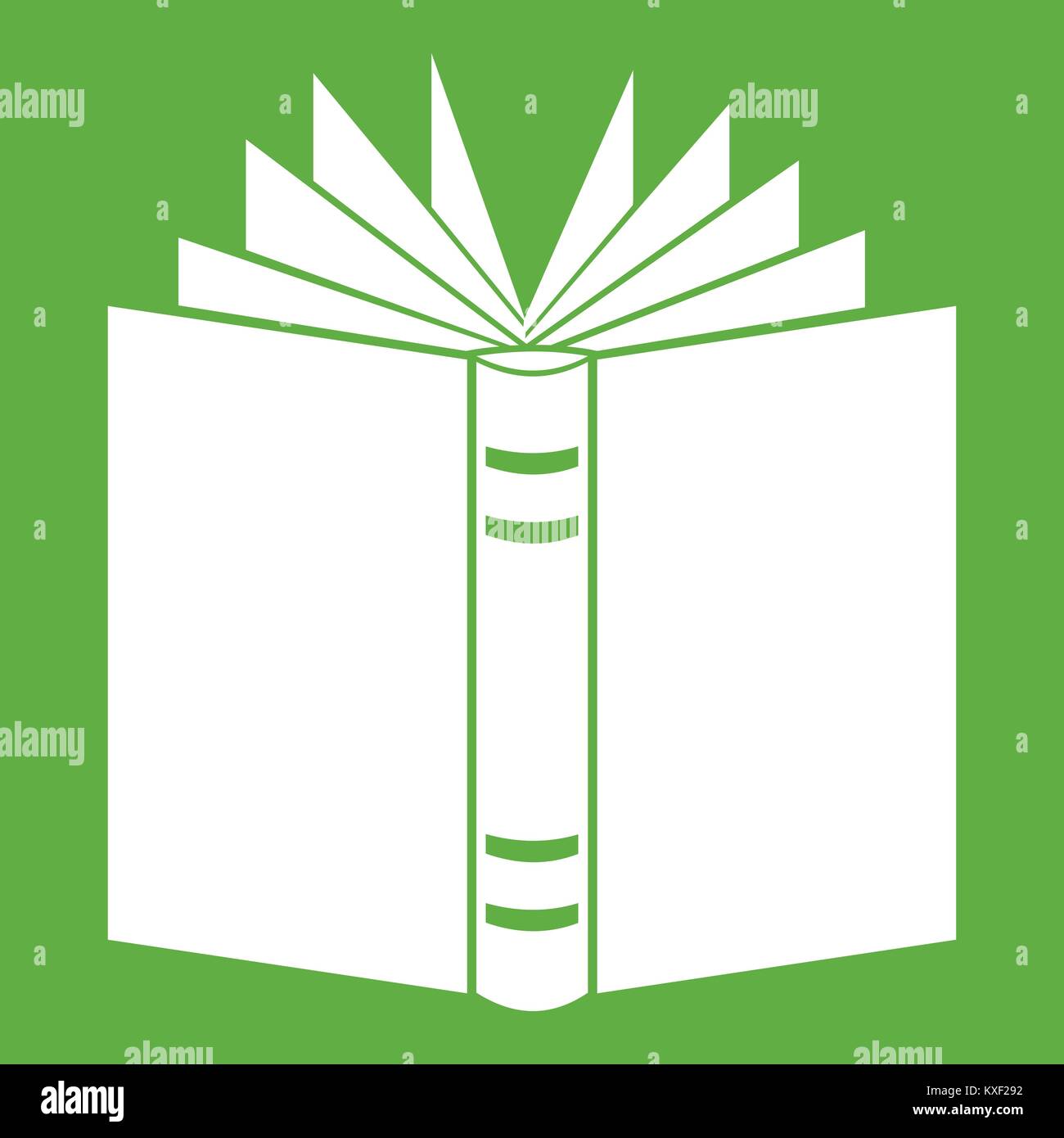 Open thick book icon green Stock Vector Image & Art - Alamy