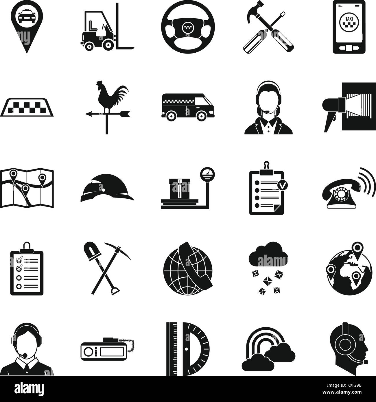 Supervisor icons set, simple style Stock Vector Image & Art - Alamy