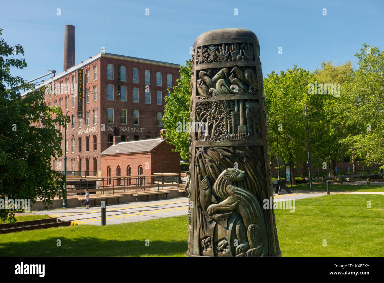 Stele for the Merrimack monument Lowell MA Stock Photo - Alamy