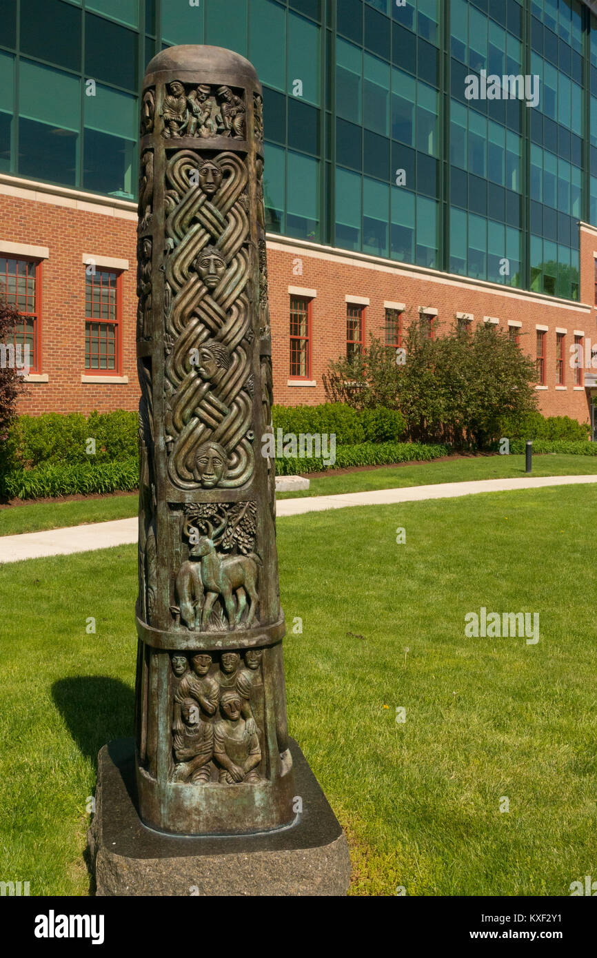 Stele for the Merrimack monument Lowell MA Stock Photo - Alamy