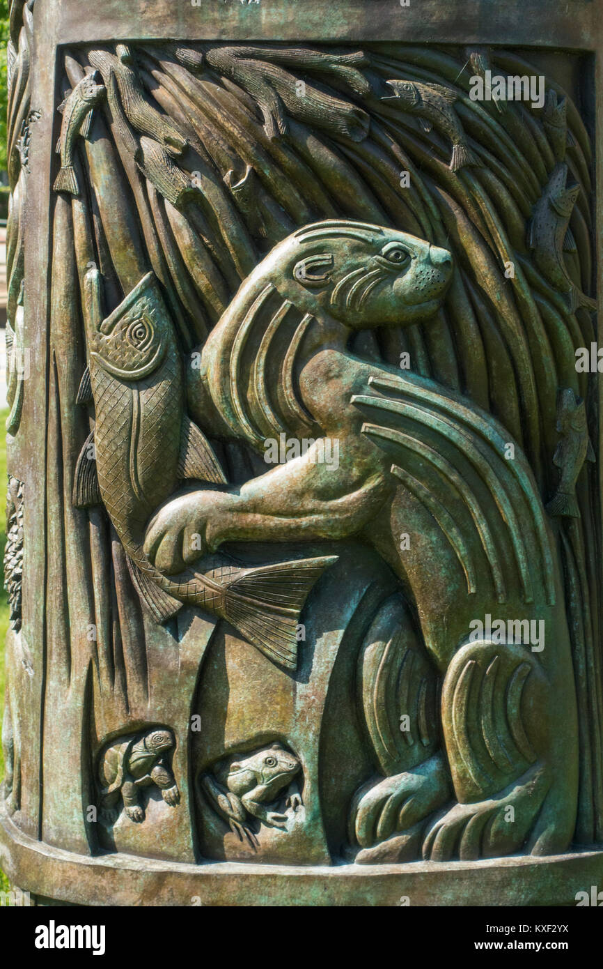 Stele for the Merrimack monument Lowell MA Stock Photo - Alamy