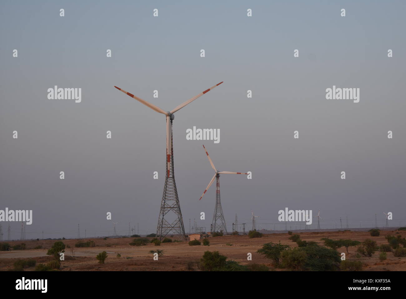 modern windmills in thar desert jaisalmer rajasthan india Stock Photo ...