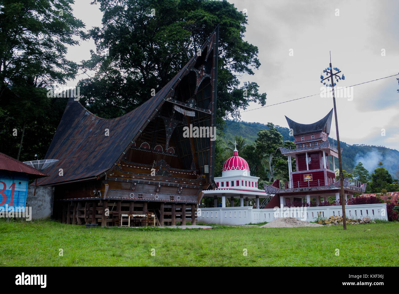 Ethnic traditional Batak House in Toba Lake of Sumatra Indonesia Stock ...
