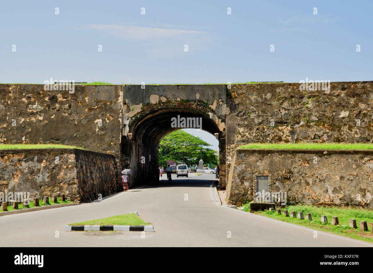 The historical entrance to the town and fort of Galle, on the Southern ...
