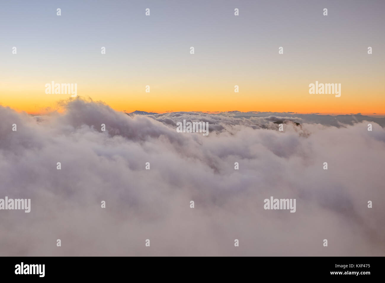 The summit beautiful landscape of Fansipan or Phan Xi Pang mountain the ...