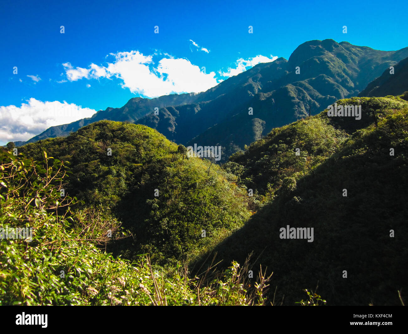 The summit beautiful landscape of Fan Si Pan or Phan Xi Pang mountain ...