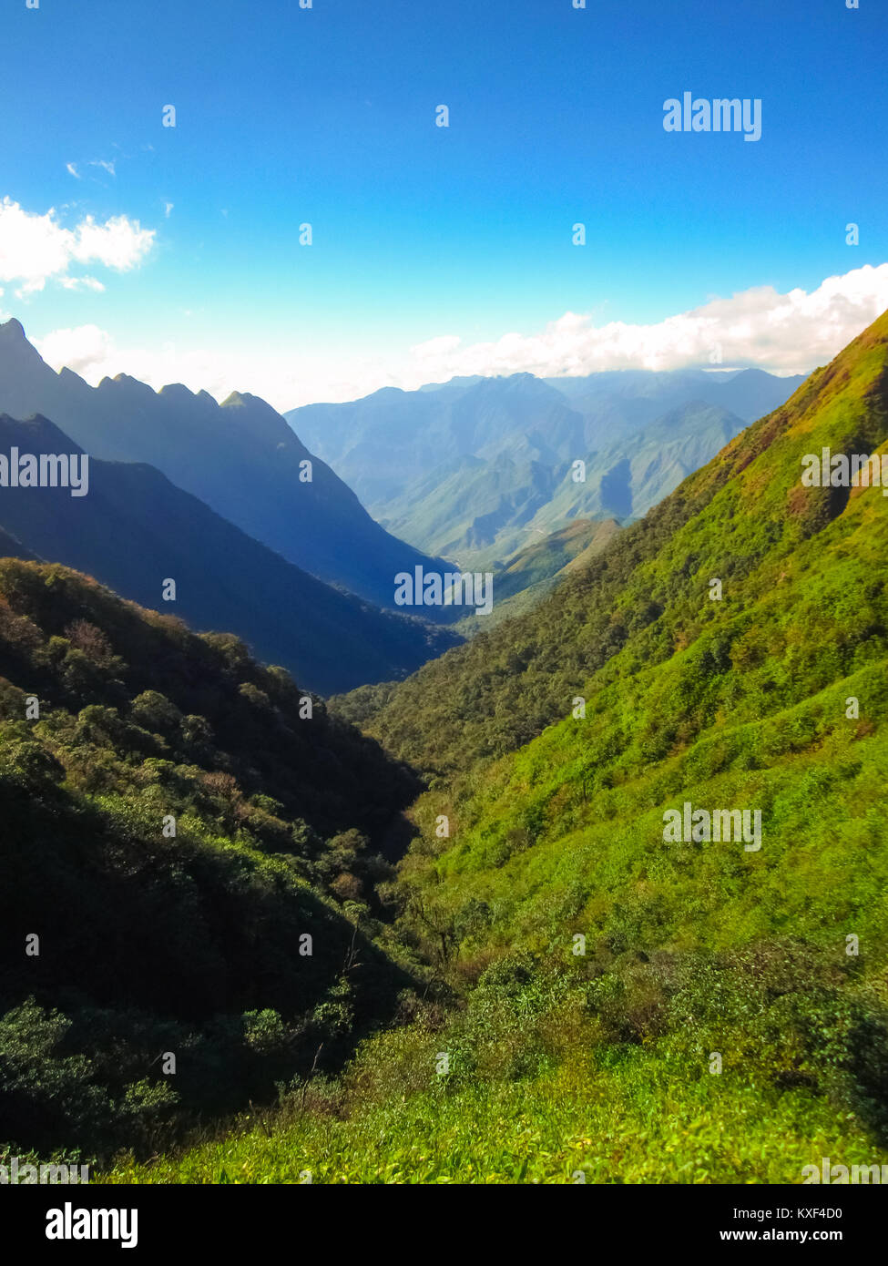 The summit beautiful landscape of Fan Si Pan or Phan Xi Pang mountain ...
