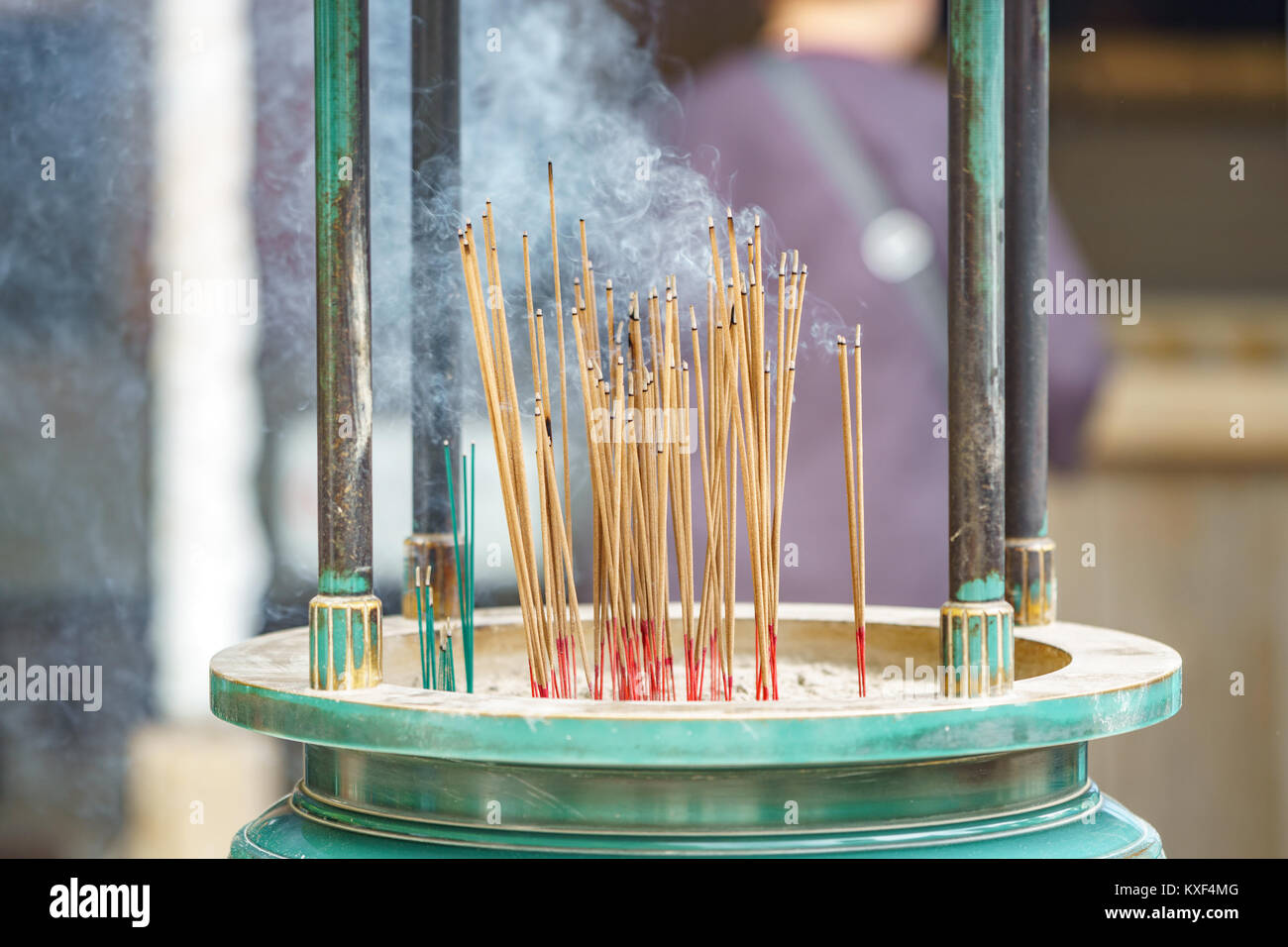 Incense sticks for praying in Japan Stock Photo - Alamy