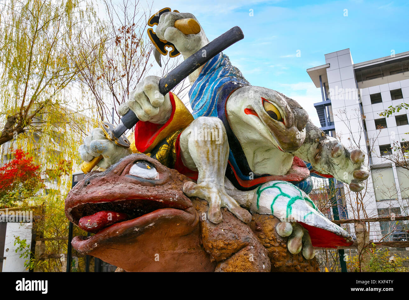 Matsumoto, Japan - November 21 2015: Samurai Frogs statue at Nawate ...