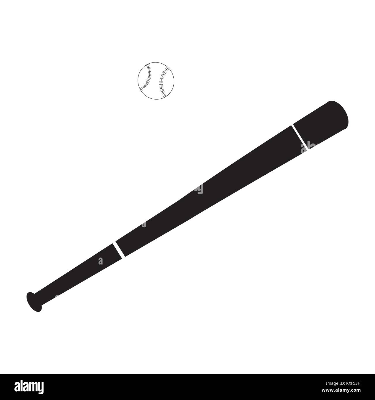Vector illustration of bat and baseball Stock Vector Image & Art - Alamy