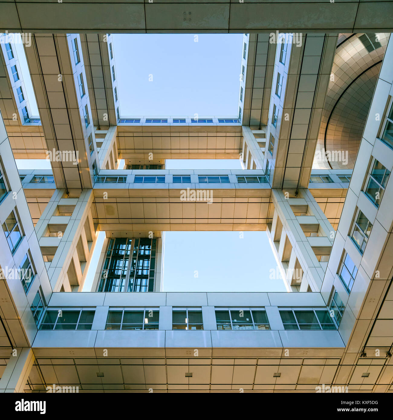 TOKYO, JAPAN - NOVEMBER 27 2015: Fuji T.V. headquarters, one of the ...