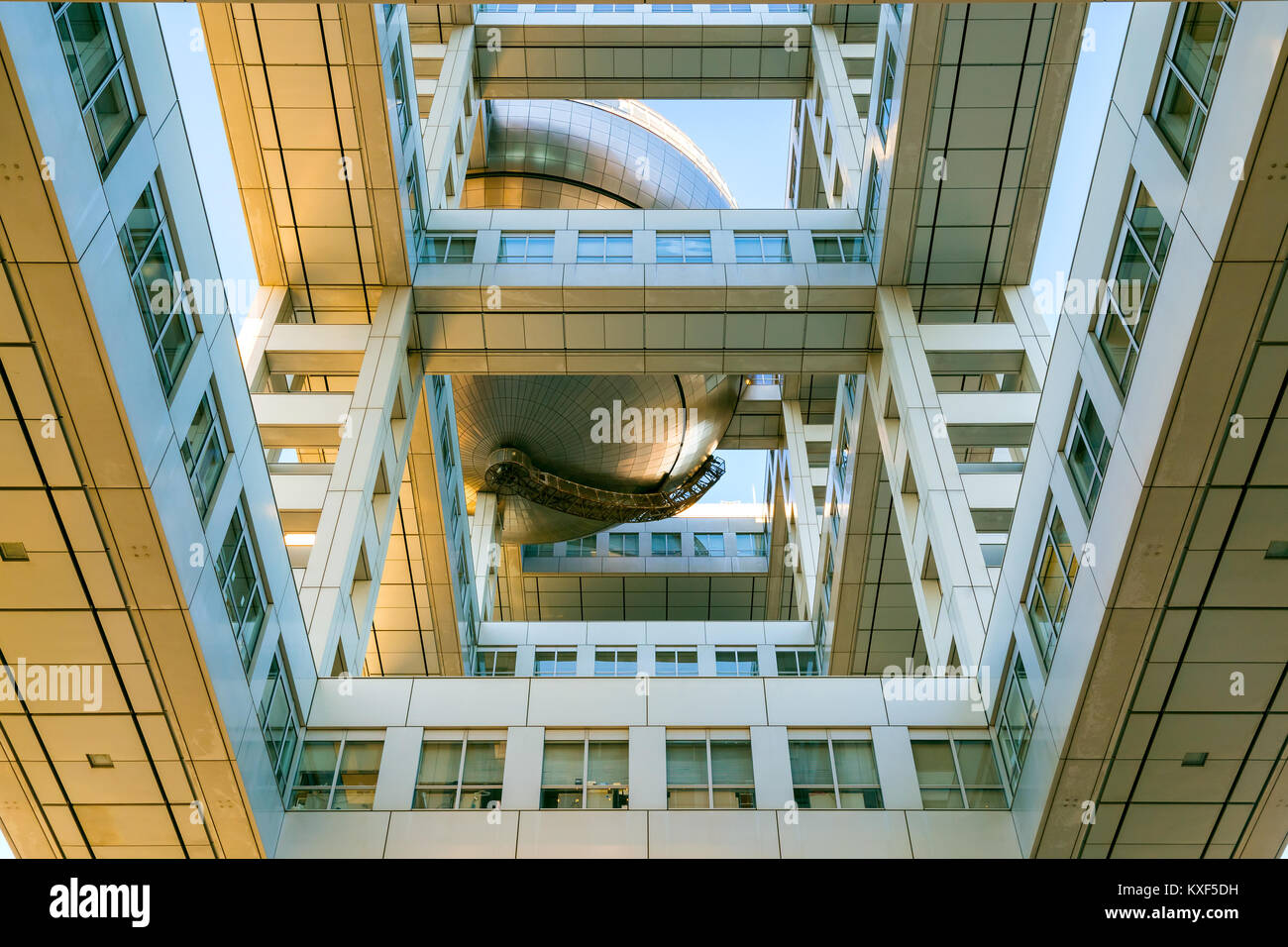TOKYO, JAPAN - NOVEMBER 27 2015: Fuji T.V. headquarters, one of the ...