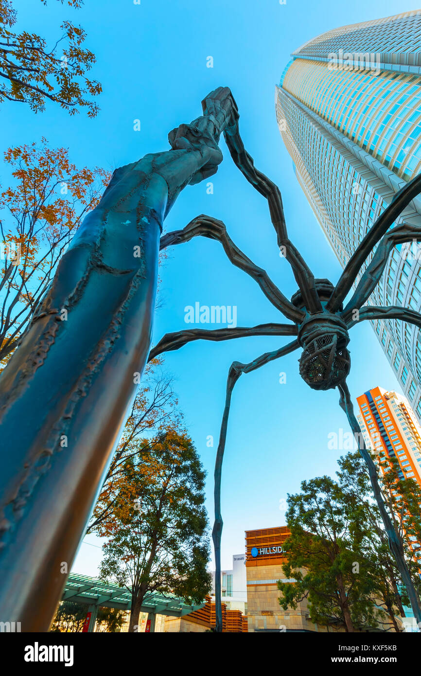 TOKYO, JAPAN - NOVEMBER 28 2015: Maman - a spider sculpture by Louise ...