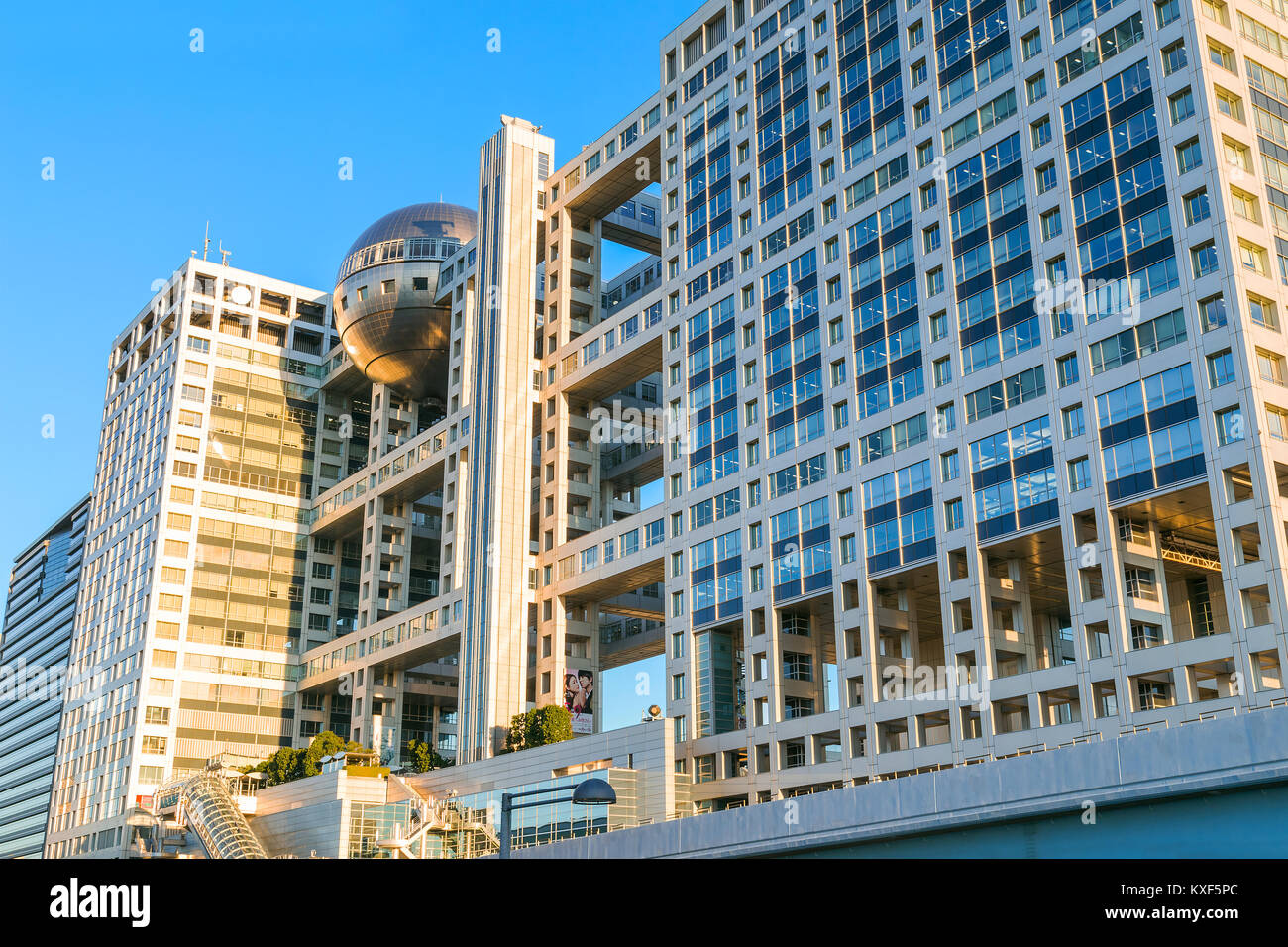 TOKYO, JAPAN - NOVEMBER 27 2015: Fuji T.V. headquarters, one of the ...