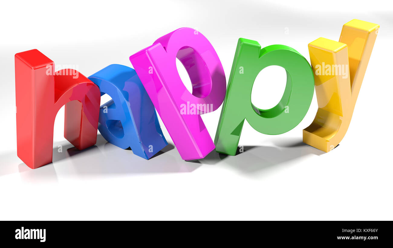 Colorful happy 3D write - 3D rendering Stock Photo - Alamy Colorful happy 3D write - 3D rendering Stock Photo - Alamy