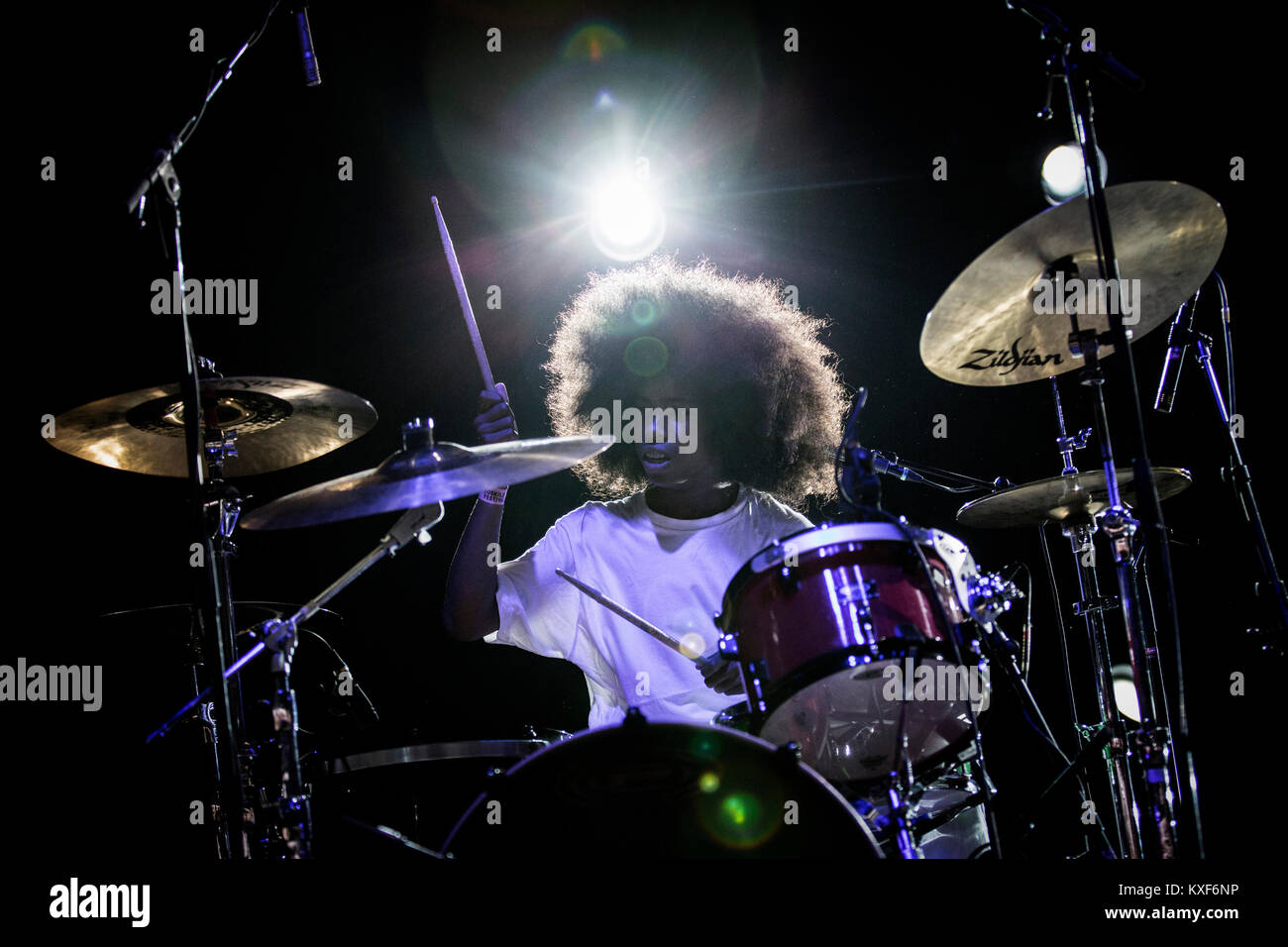 The American punk-rock duo The Bots performs a live concert at Roskilde ...