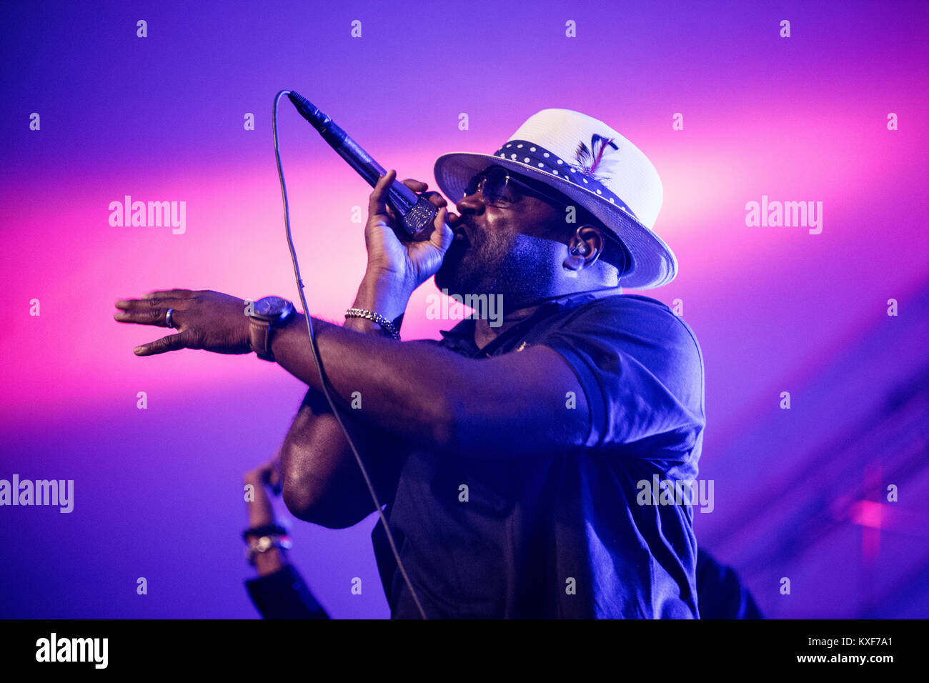 The American hip hop, rap and soul band The Roots performs a live ...
