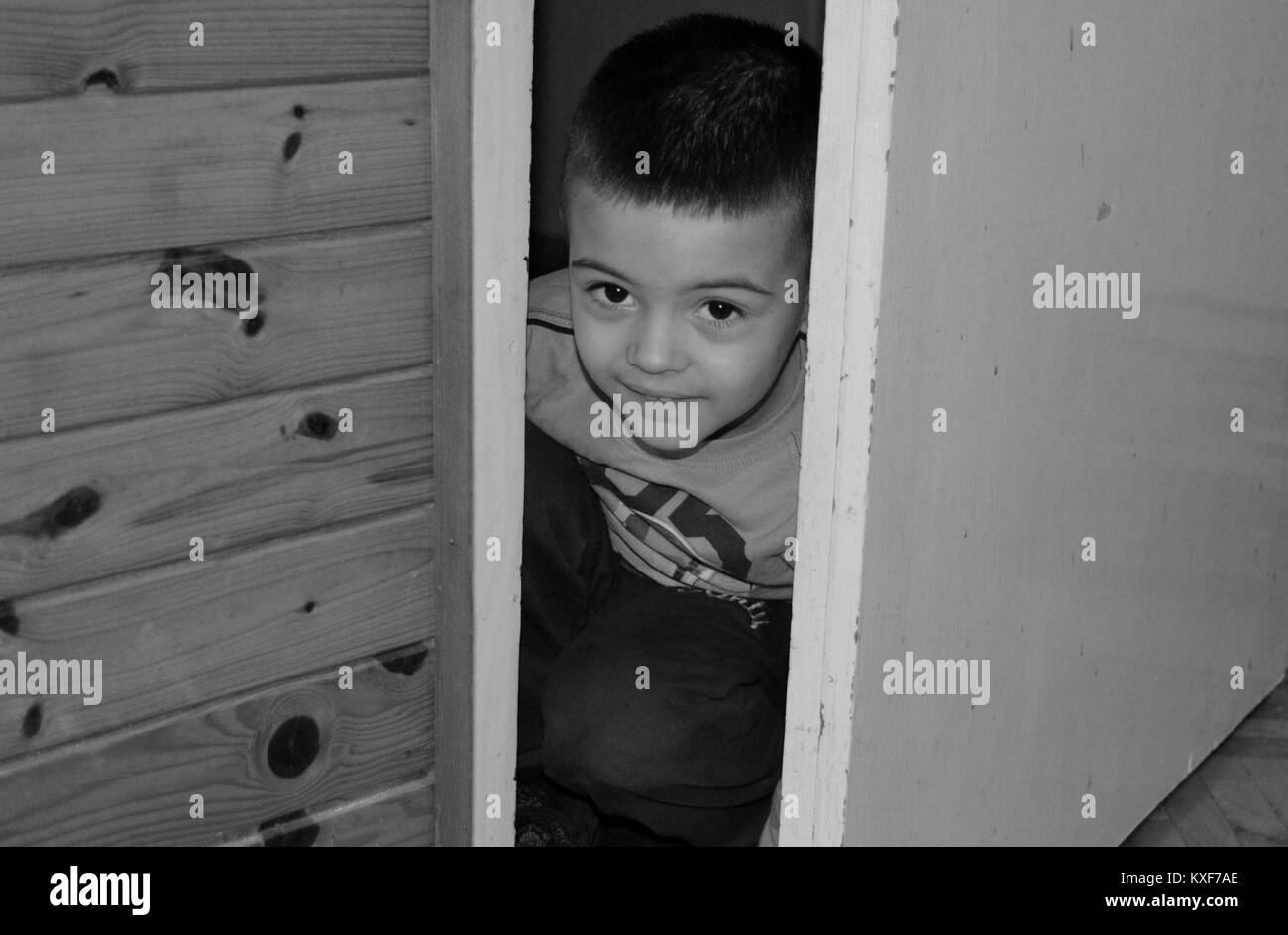 One boy Black and White Stock Photos & Images - Alamy