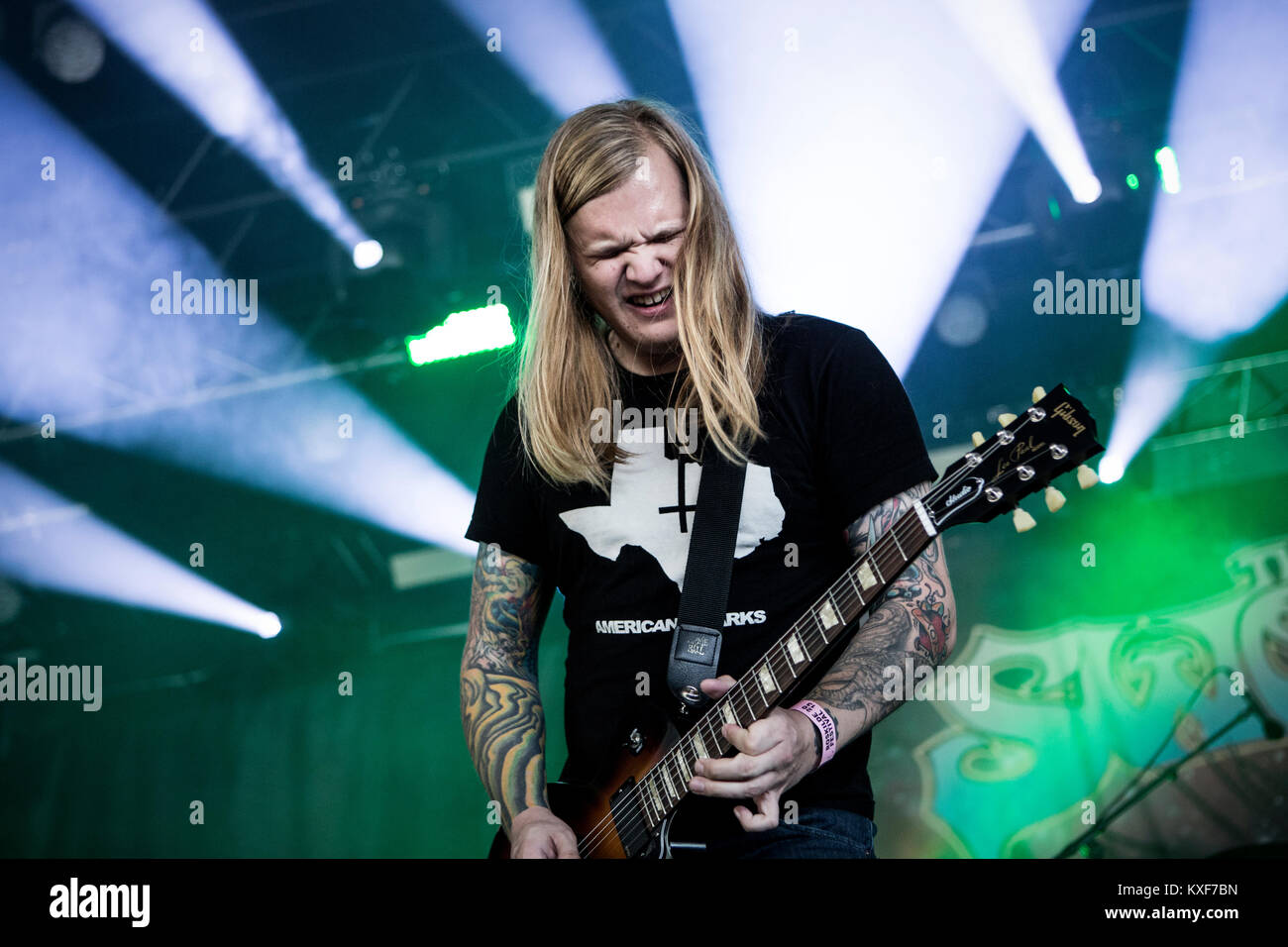 Musician and guitarist Kyle Shutt from the American heavy metal band ...