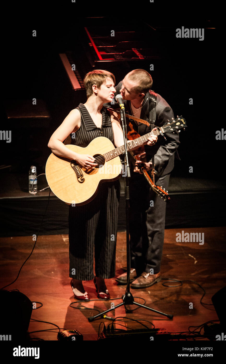 The British husband and wife musical duo Trevor Moss & Hannah-Lou ...
