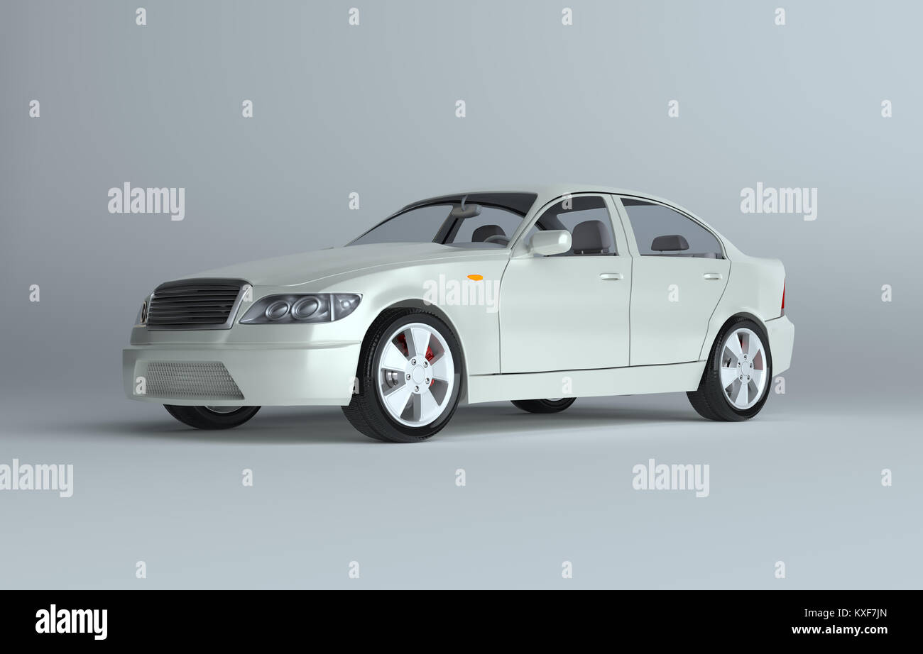 3d rendering of a brandless generic car Stock Photo - Alamy