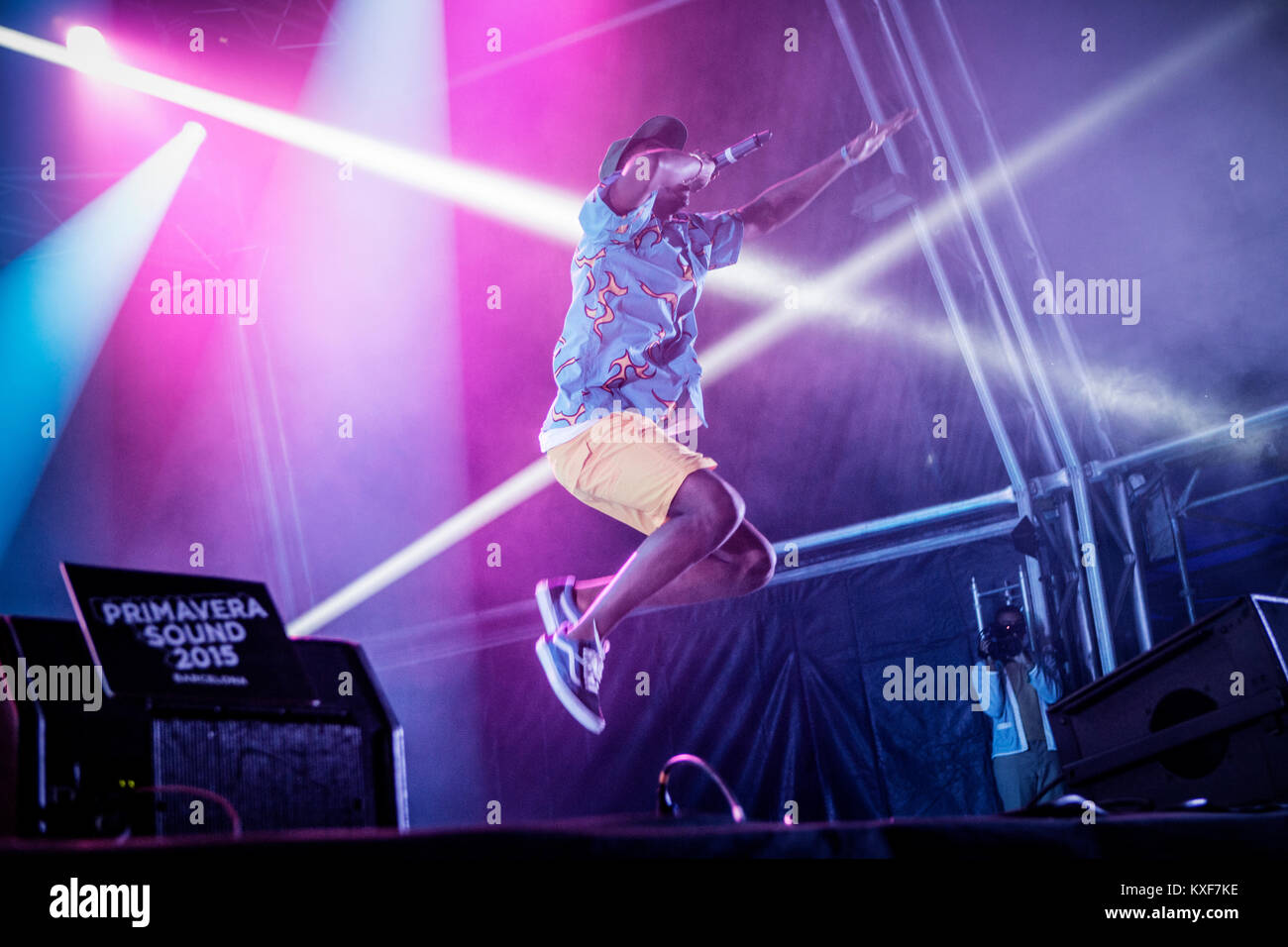 The American rapper and record producer Tyler, the Creator performs a ...