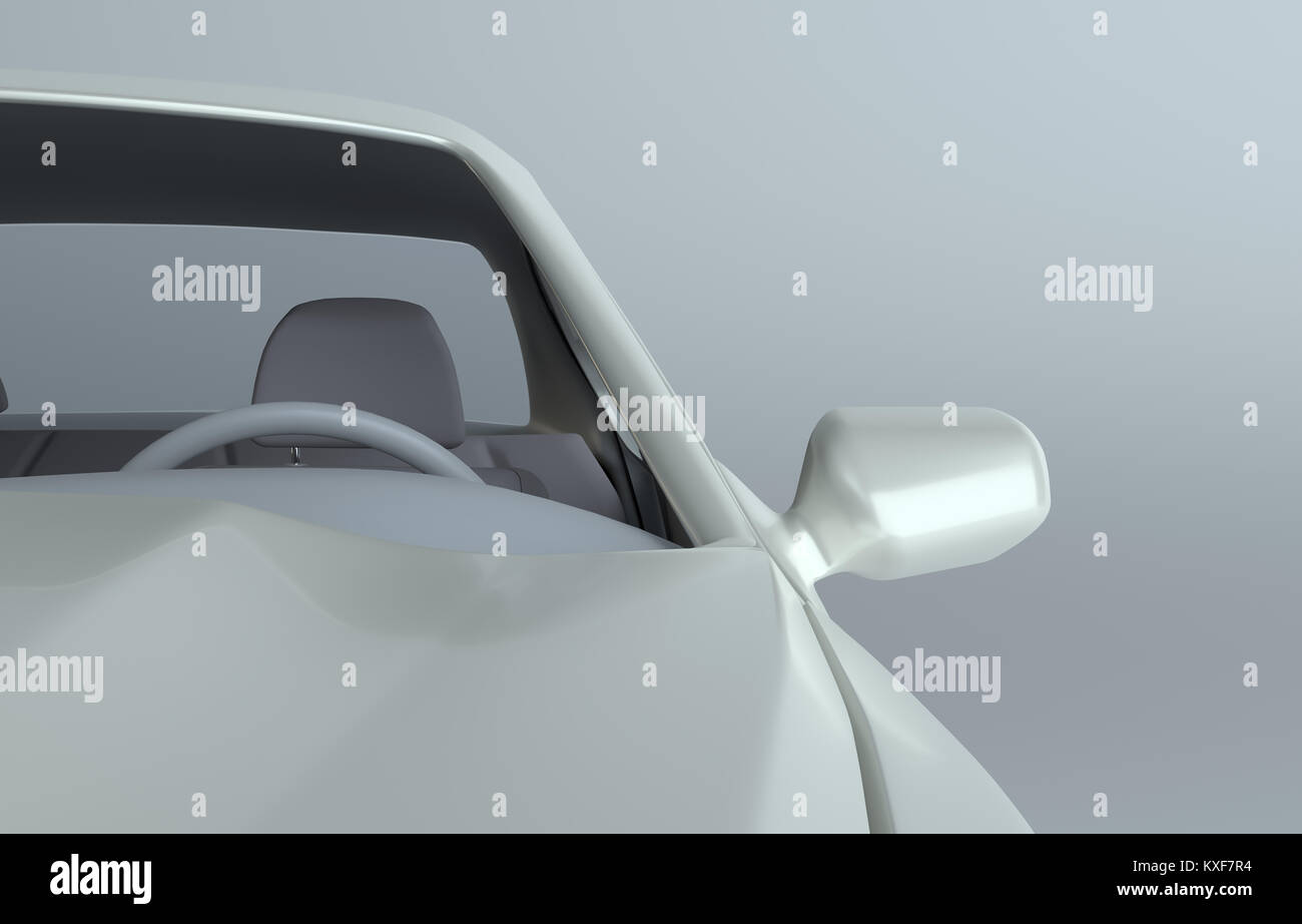 Close up of car on gray studio background Stock Photo - Alamy
