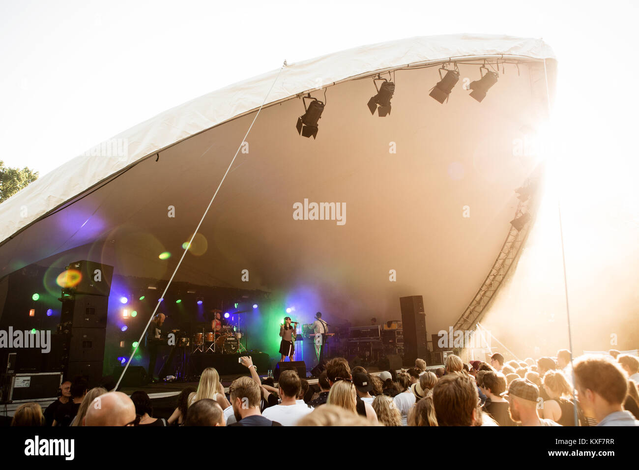 The Swedish electronic music band Little Dragon performs a live concert ...