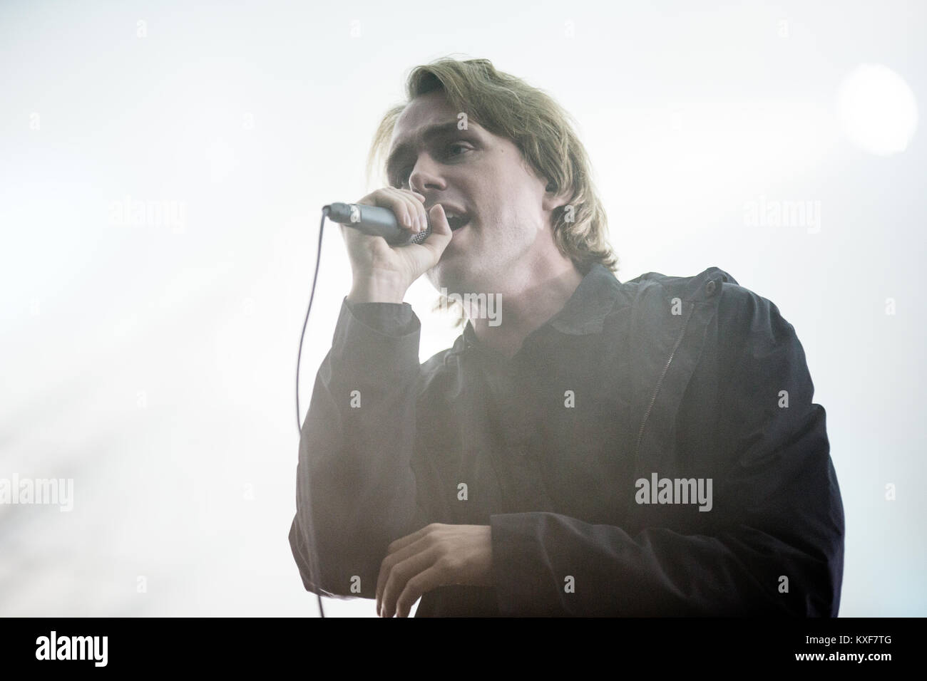 The alternative Danish rock band Mew performs a live concert at the ...