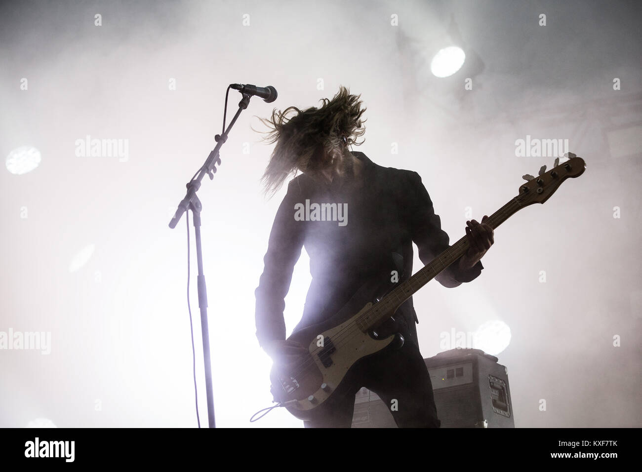 The alternative Danish rock band Mew performs a live concert at the ...