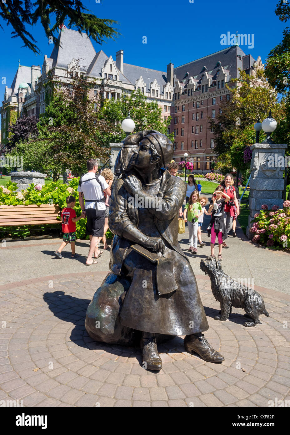 This bronze statue honours the renowned Canadian artist Emily Carr ...