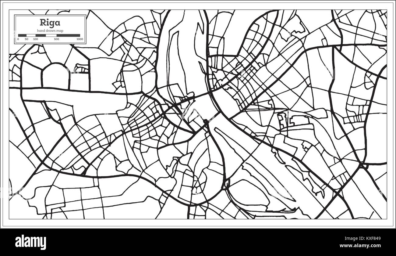 Retro riga map Stock Vector Images - Alamy