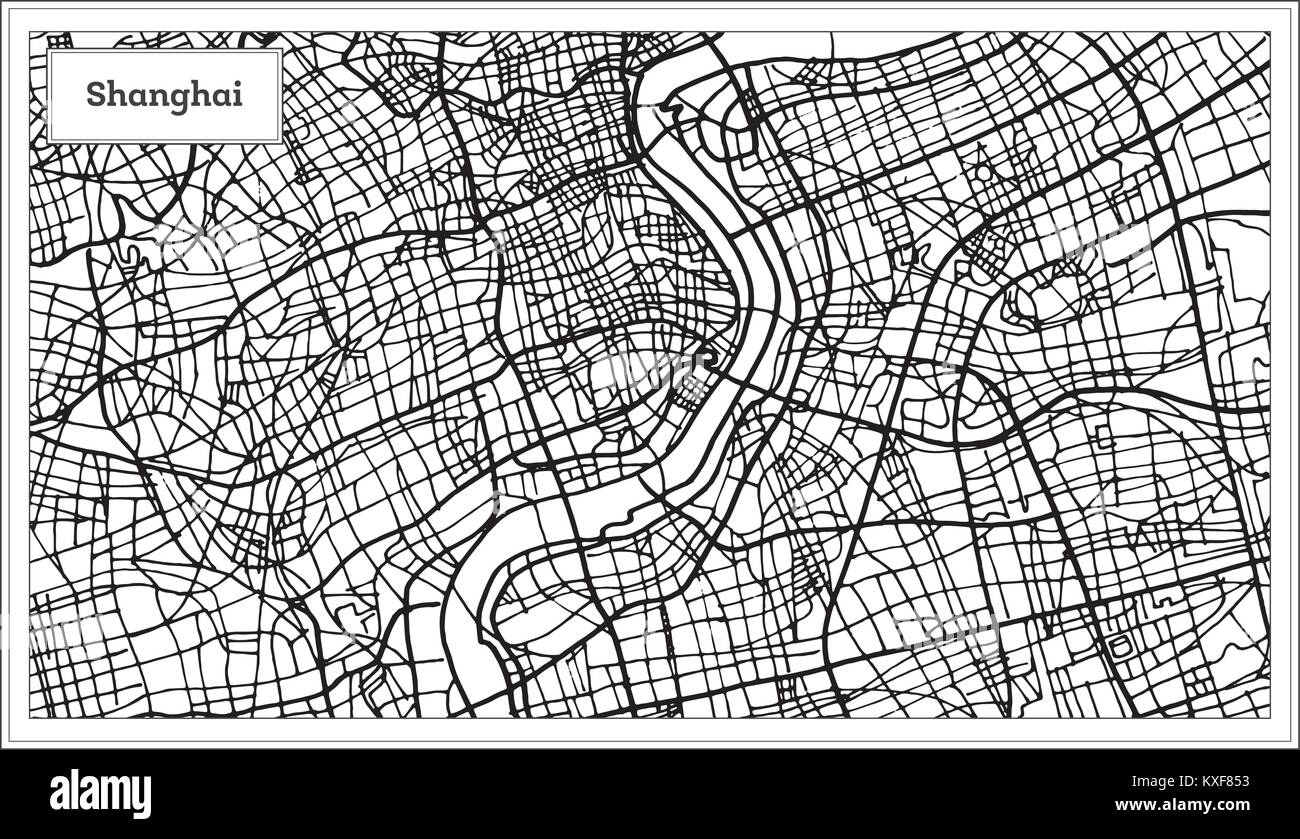 Shanghai map vector hi-res stock photography and images - Alamy
