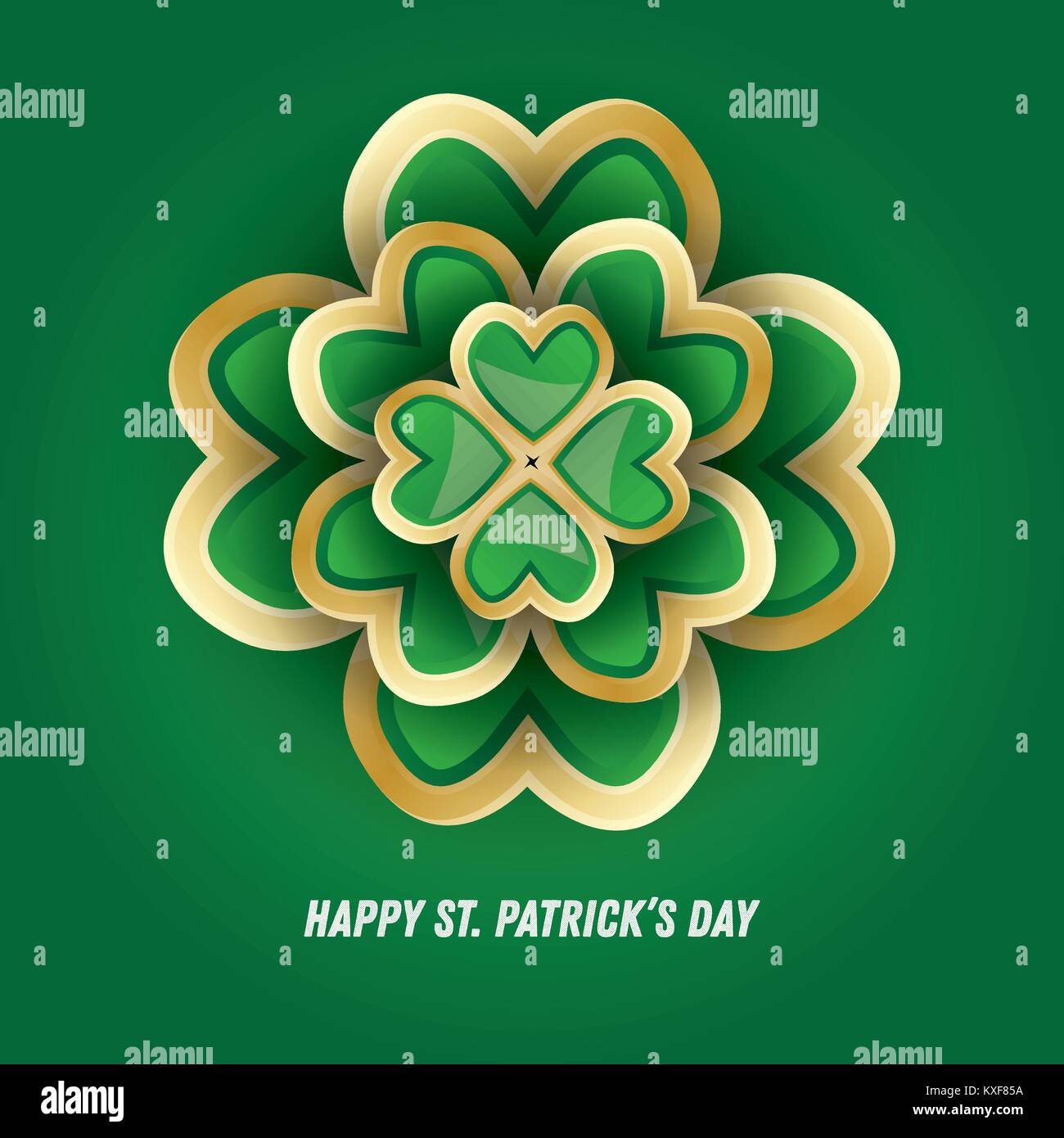 St patricks day shamrock border Stock Vector Images - Alamy