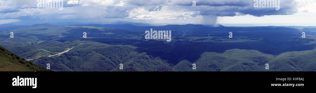 Pillar with rain and panorama of mountain in Slovenia Stock Photo - Alamy