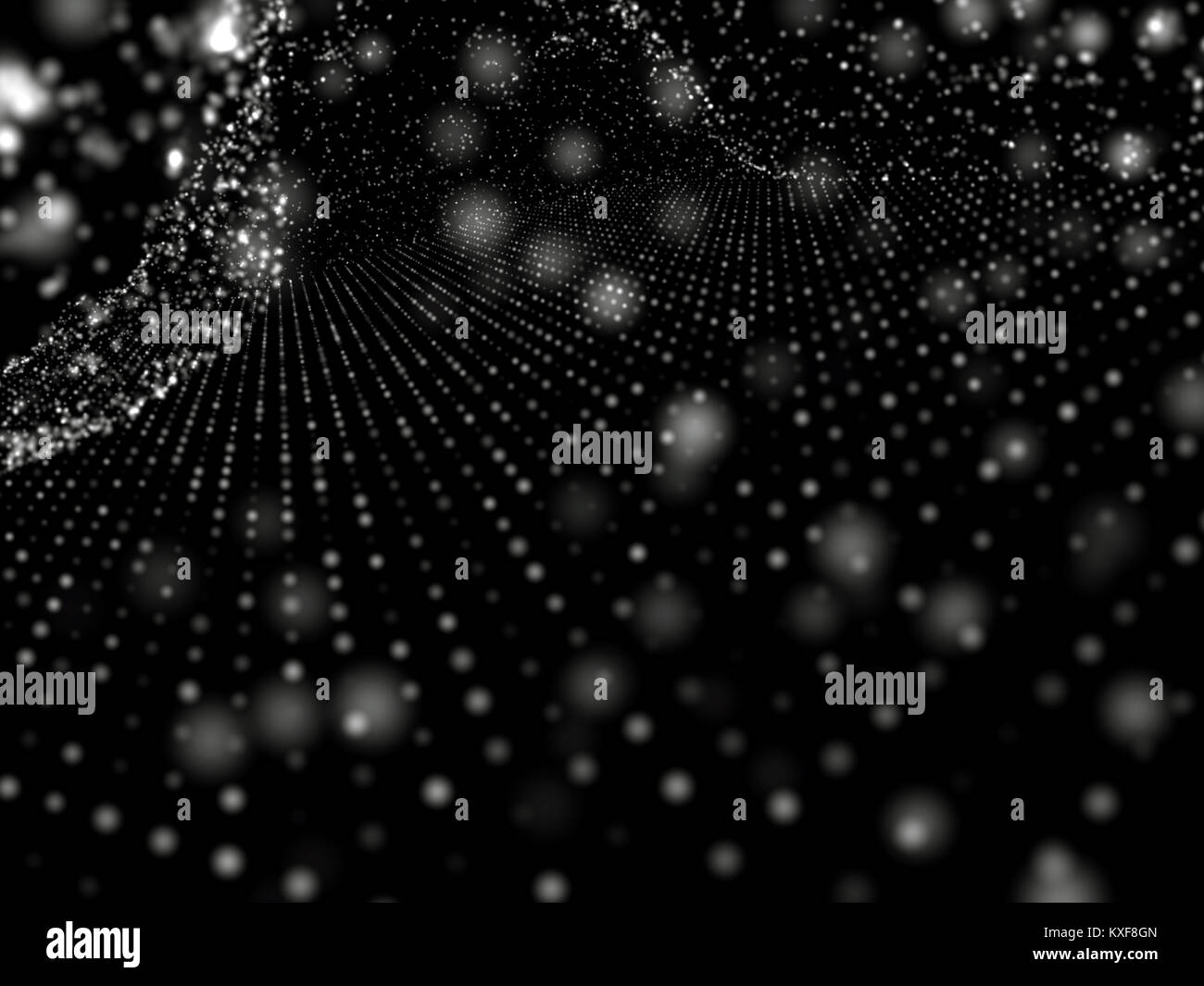 Black white polygonal space dots hi-res stock photography and images ...