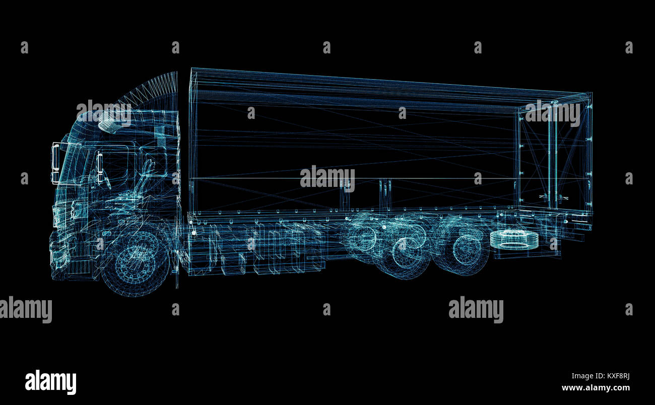 Digital Truck. The concept of digital technology Stock Photo - Alamy