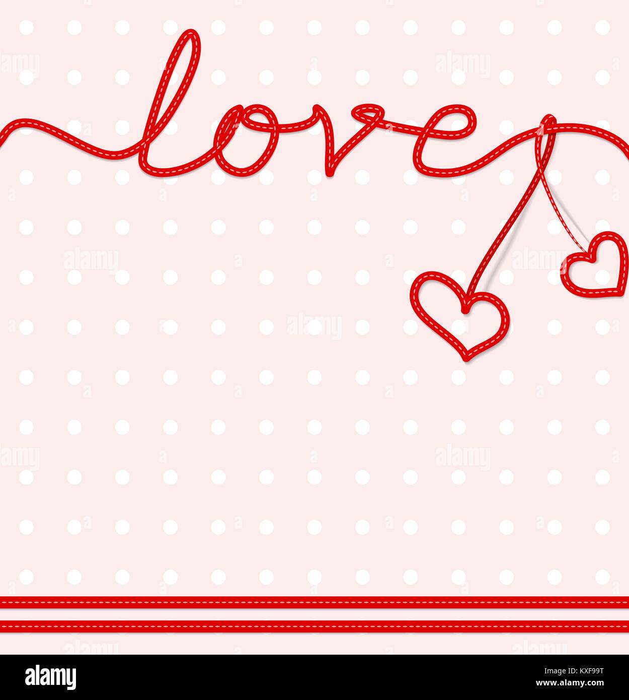 Word love two hearts Stock Vector Images - Alamy