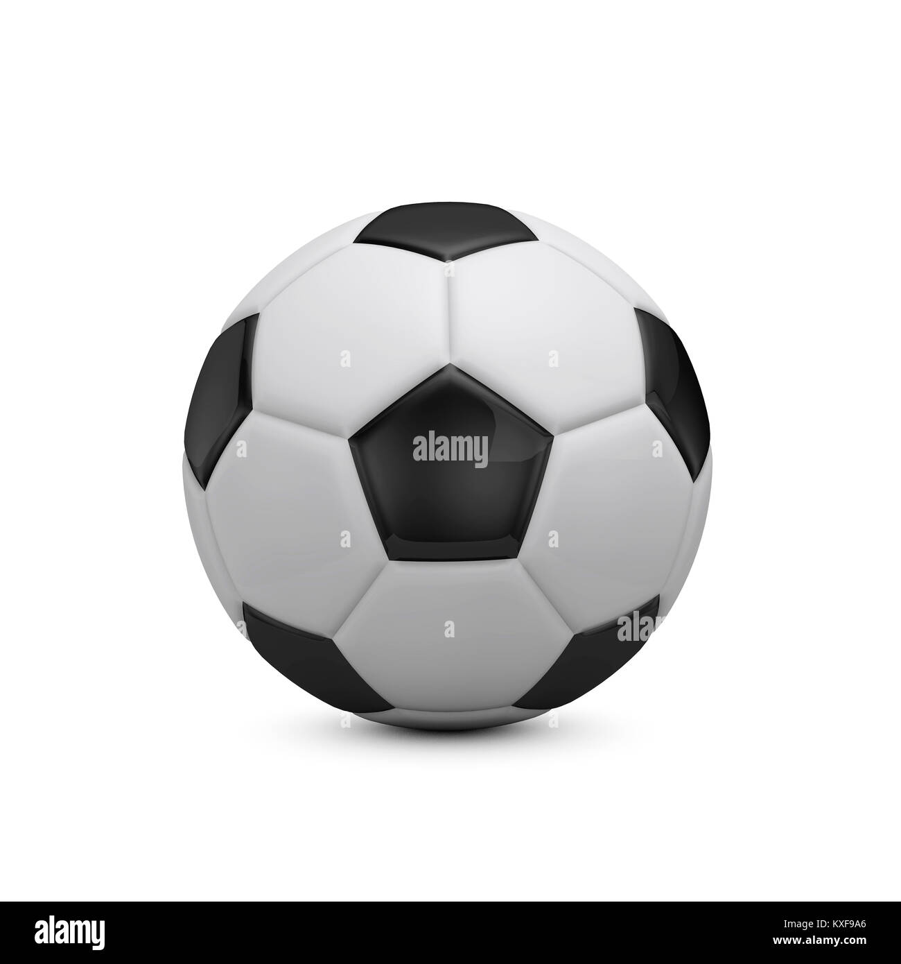 Soccer football against a plain white background. 3D Rendering Stock ...