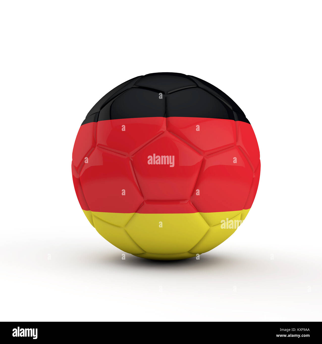 Germany flag soccer football against a plain white background. 3D ...