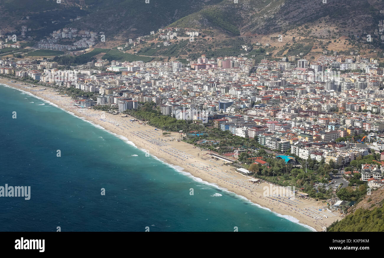 Alanya Town in Antalya City, Mediterranean Coast of Turkey Stock Photo ...