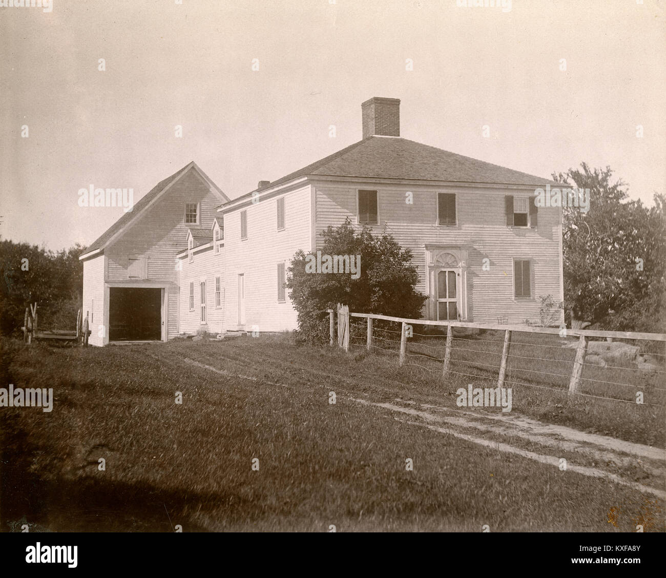 Antique circa 1905 photograph. The Benjamin Riggs House is a historic ...