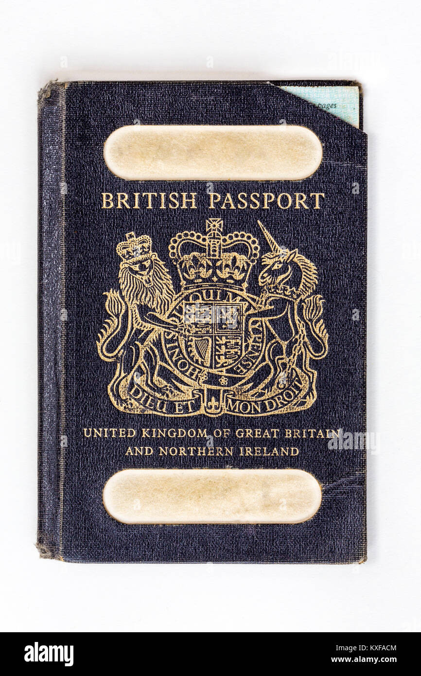 Old blue passport hi-res stock photography and images - Alamy