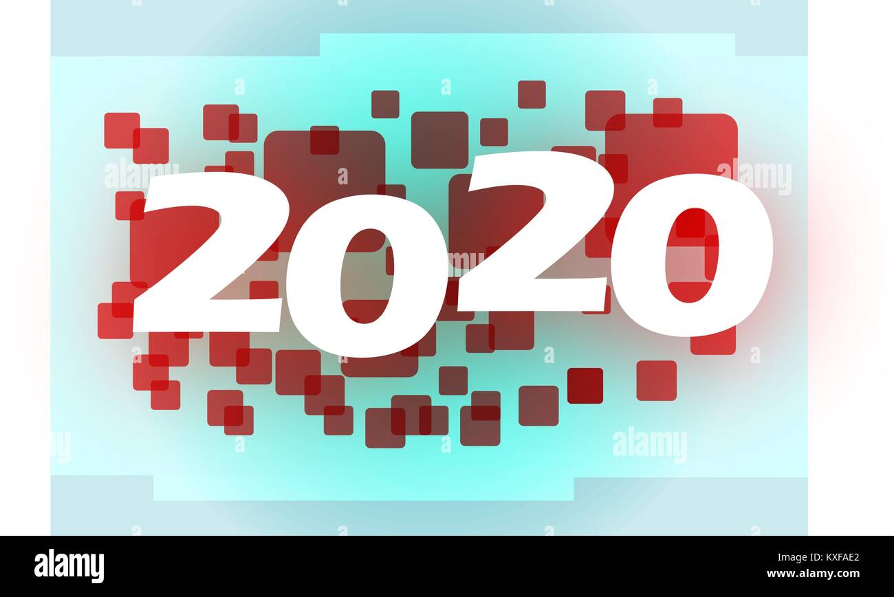 2020 red squares banner Stock Vector Image & Art - Alamy