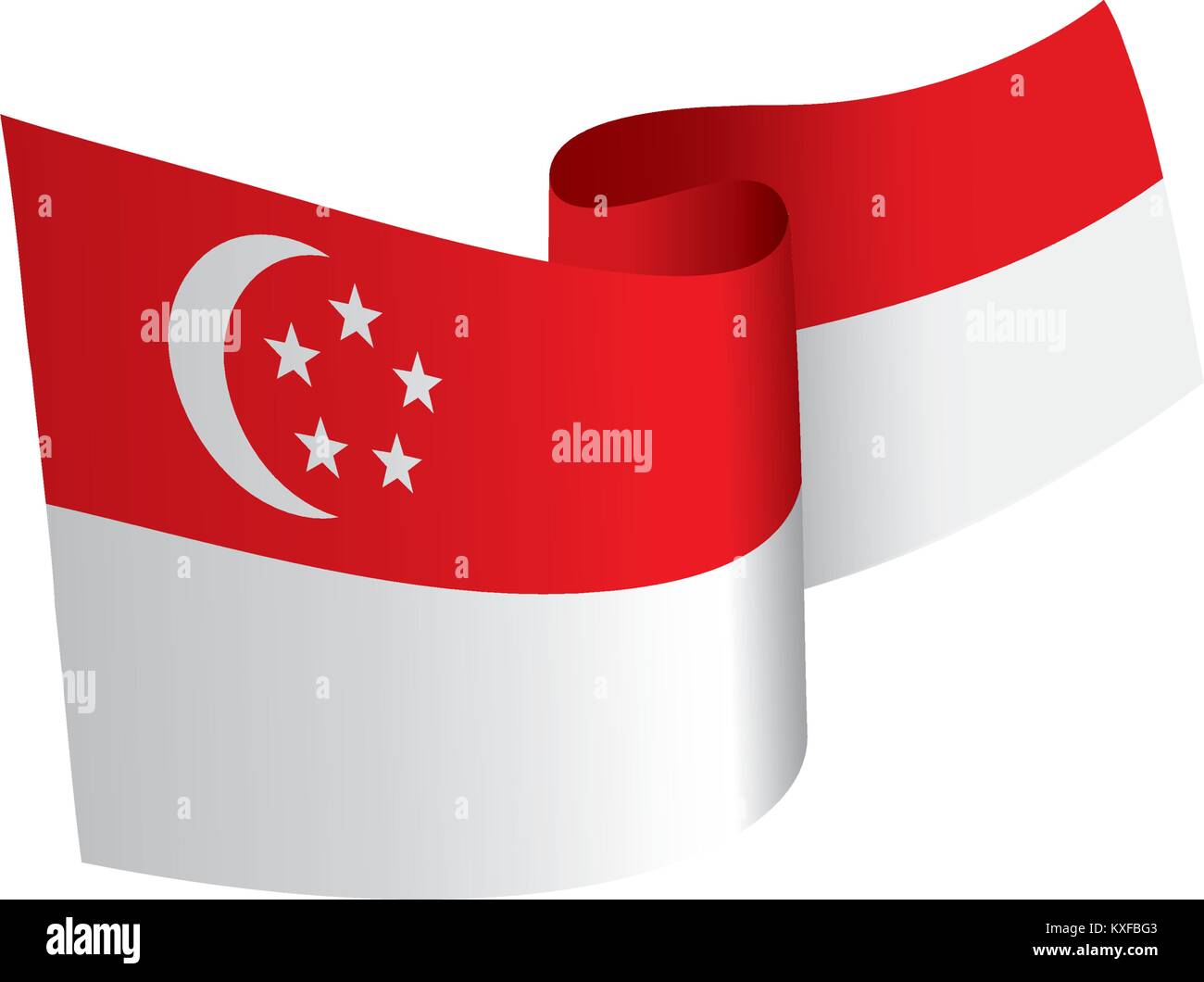 Singapore flag, vector illustration Stock Vector Image & Art - Alamy