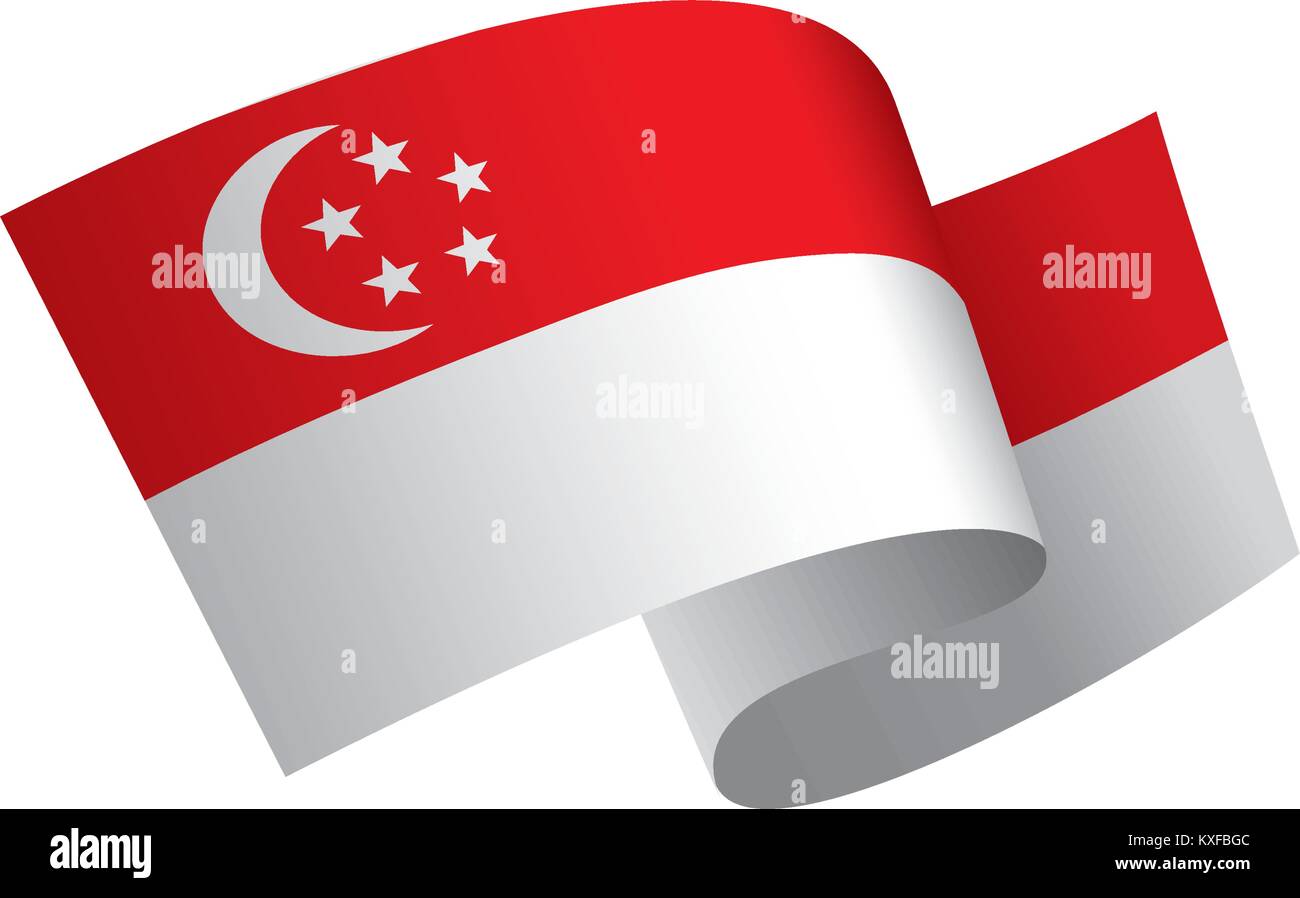 Singapore flag, vector illustration Stock Vector Image & Art - Alamy