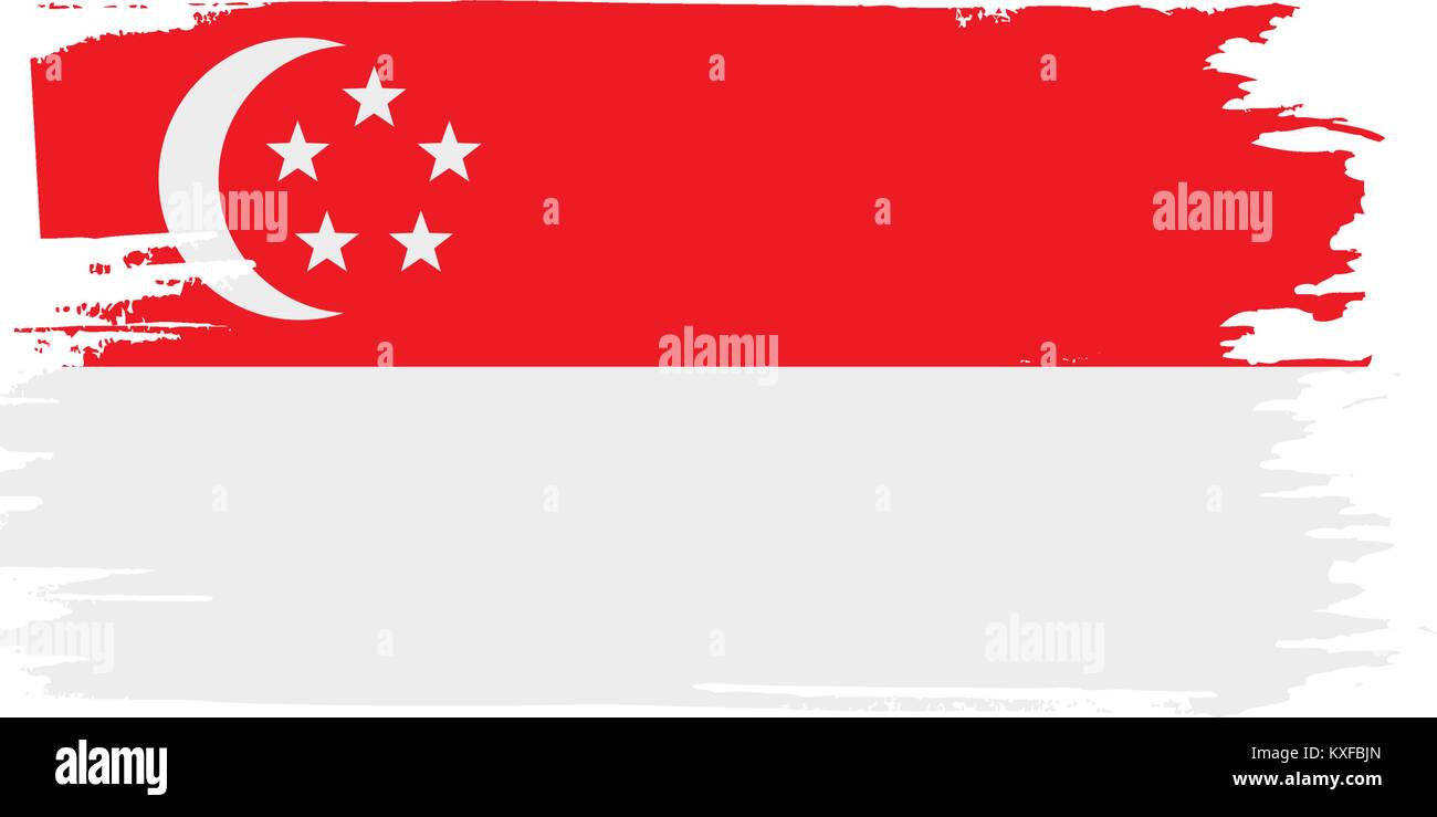 Singapore flag, vector illustration Stock Vector Image & Art - Alamy
